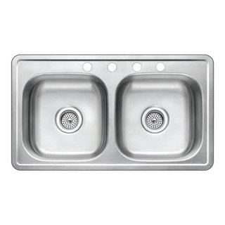 Gourmetier Studio GKTD33197 Self-Rimming Double Bowl Kitchen Sink ...