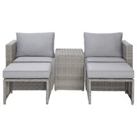 Malibu 5 Piece Outdoor Seating Set - Tropical - Outdoor Lounge Sets ...