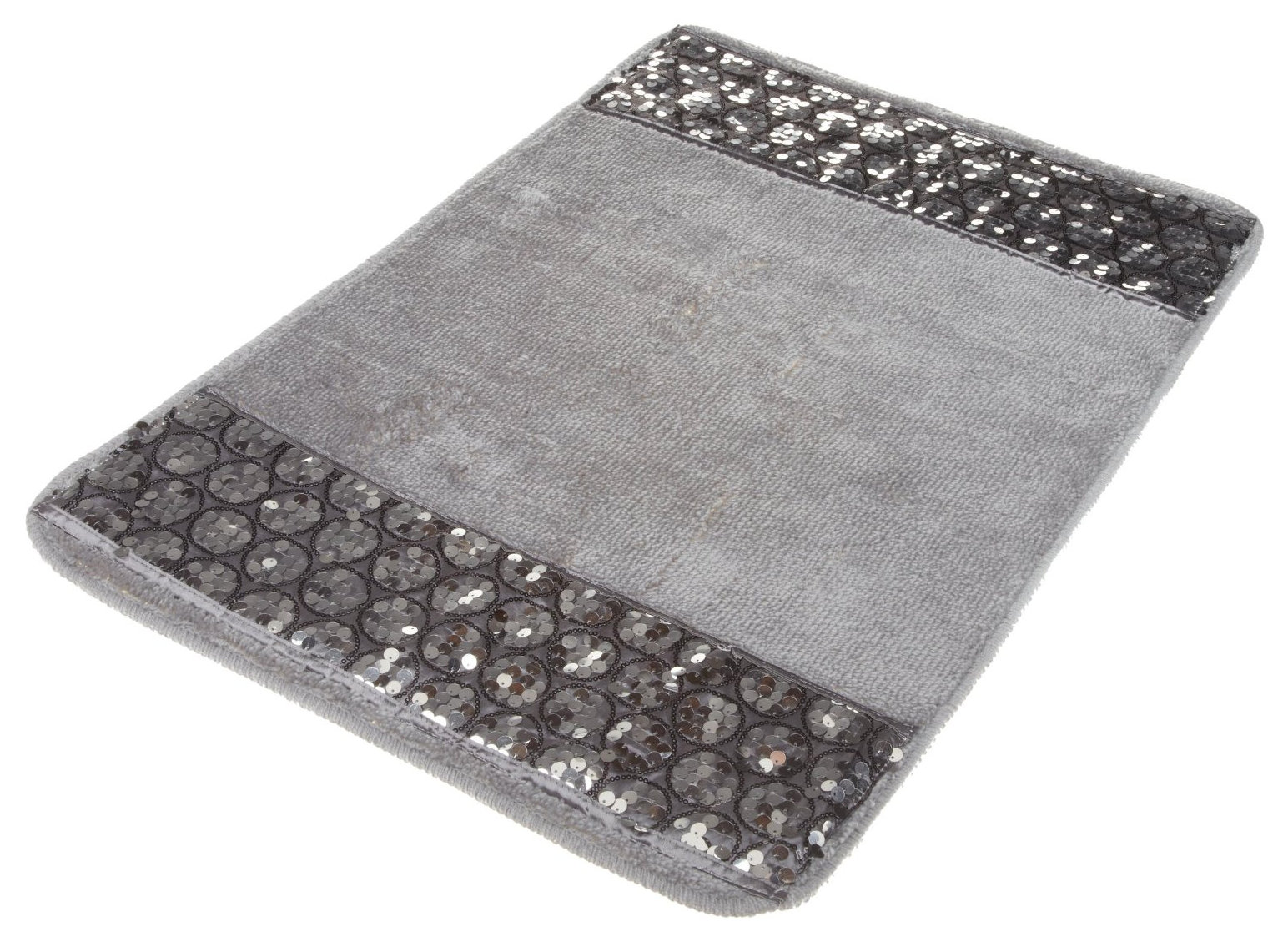 Sinatra Silver Bath Rug With Sequins, 21" X 32" - Contemporary - Bath ...
