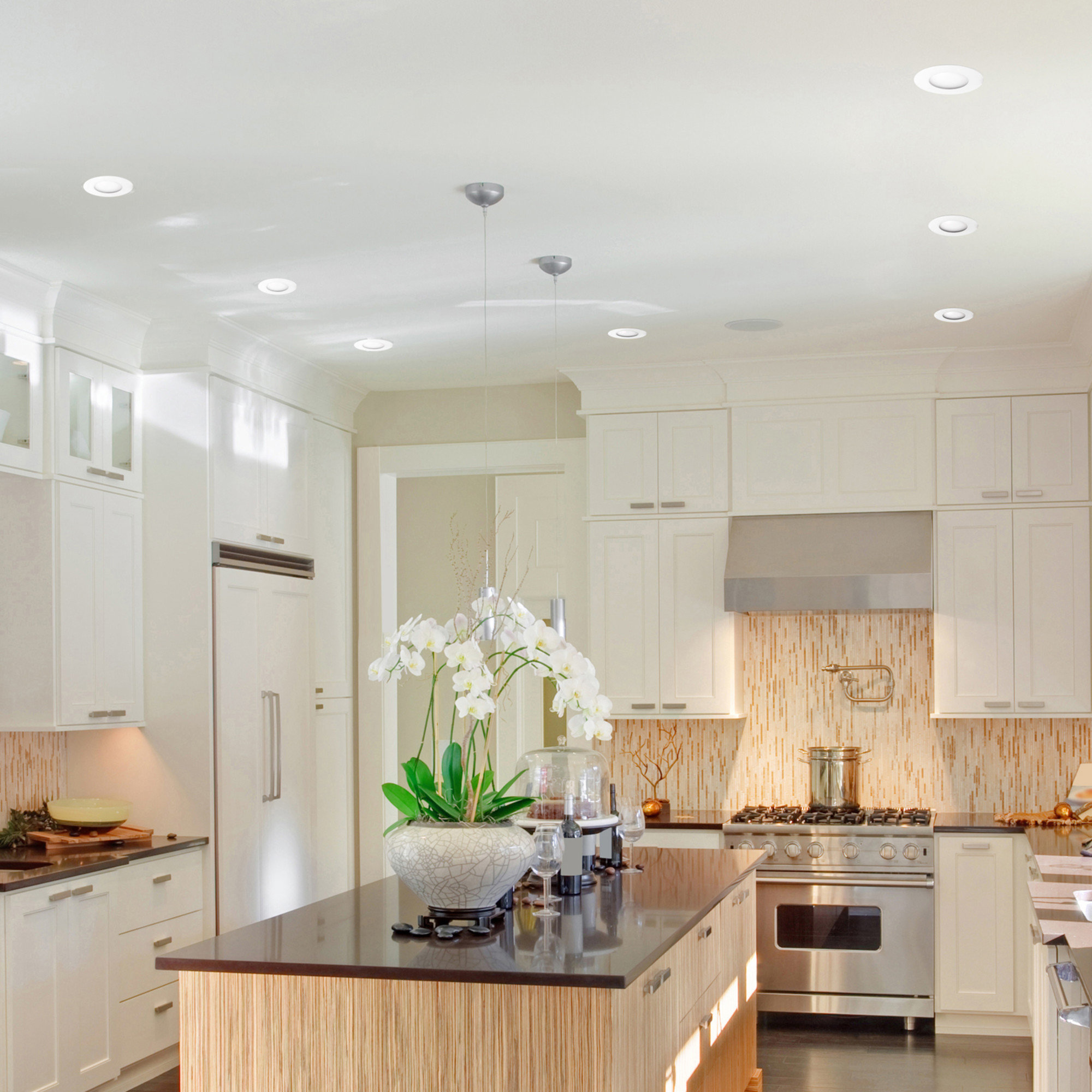 3" White Integrated LED Ultra Slim Recessed Lighting Kit, 4-Pack ...