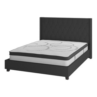 Riverdale Tufted Platform Bed,10 " CertiPUR-US Certified Pocket Spring ...