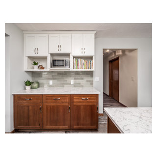 Transitional Hybrid Kitchen Remodel Done in a Two-Tone Color ...