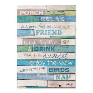 Rules wall art - Beach Style - Prints And Posters - by Benzara ...