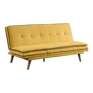 Benzara BM250355 Adjustable Sofa With Tufted Seat and Angled Legs ...