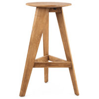 Round Teak Wood Kitchen Stool | dBodhi Berri - Transitional - Bar ...