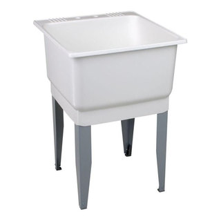 Mustee 14 Utilatub® Floor Mount Laundry/Utility Tub, 23" x 25", White ...