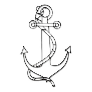 Metal Anchor Wall Decor and Sculpture - Beach Style - Metal Wall Art ...