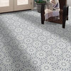 Alhambra Handmade Cement Tile, White/Gray, Sample - Contemporary - Wall ...