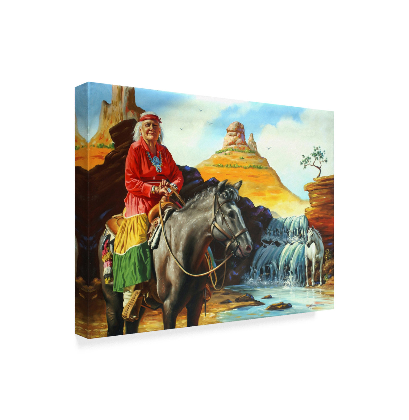 "Horse Creek " by D. Rusty Rust, Canvas Art, 24"x18" - Southwestern ...