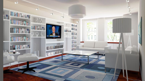 White or Wood Living Room Millwork?