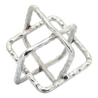 Metal 7" Square Orbs, Silver - Contemporary - Decorative Objects And ...