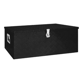 Vidaxl Storage Box Black 39.4"x21.7"x14.6" Aluminum - Garage And Tool ...