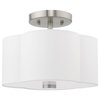 Livex Chelsea Ceiling Mount, Brushed Nickel, 11.00 - Transitional ...