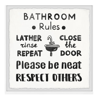"Be Neat and Respect" Framed Painting Print, 12"x12" - Contemporary ...