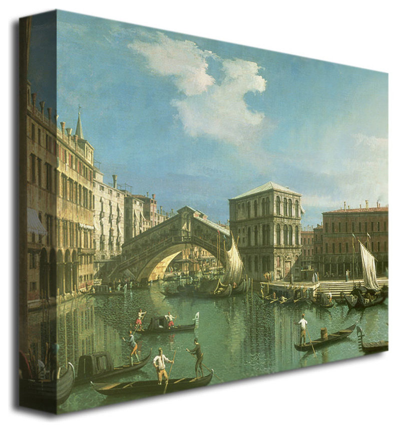 'The Rialto Bridge, Venice' Canvas Art by Canaletto, 24" x 32 ...