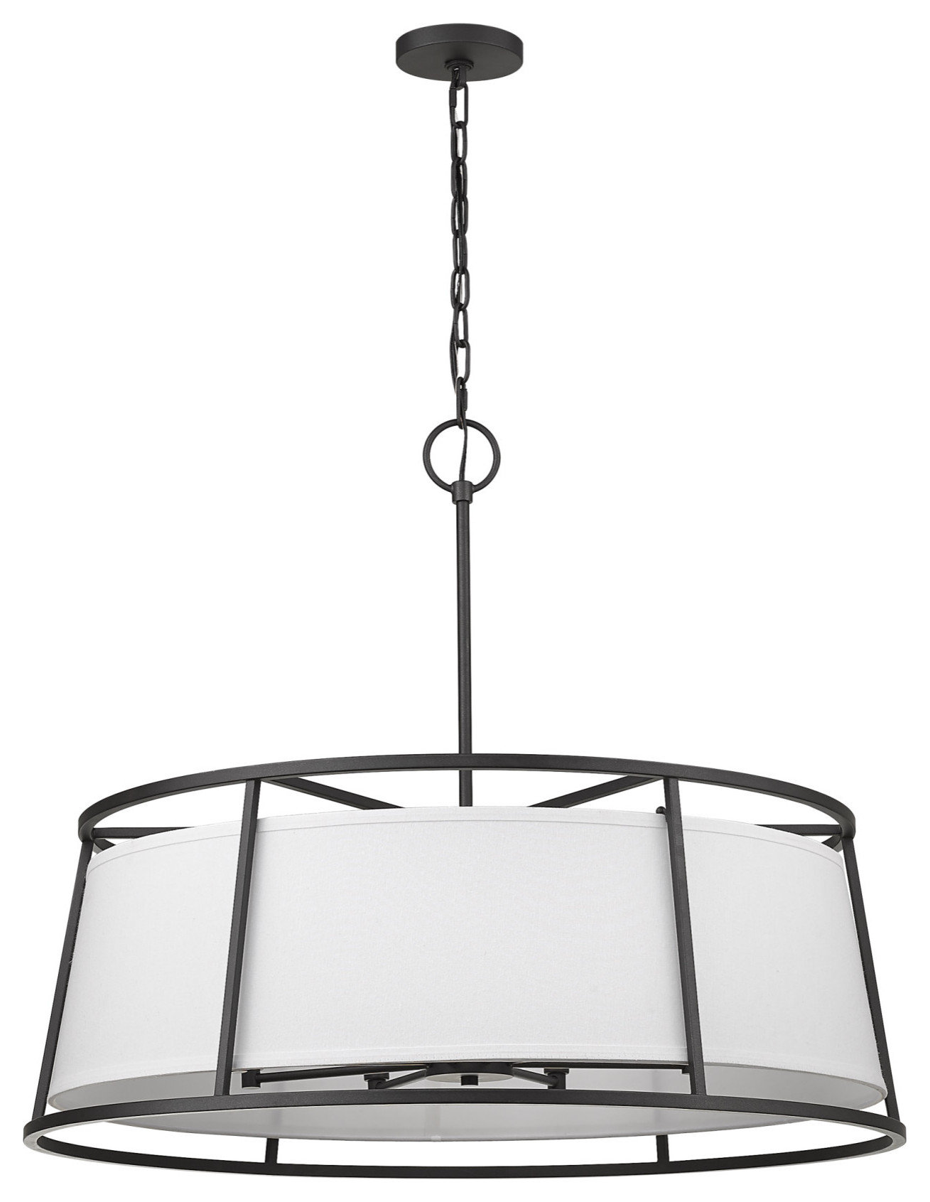Z-Lite 1935-32 Lenyx Pendant 8 Light 32"W Drum Chandelier ...