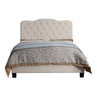 Andrea Upholstered Panel Bed, Full - Transitional - Panel Beds - by ...