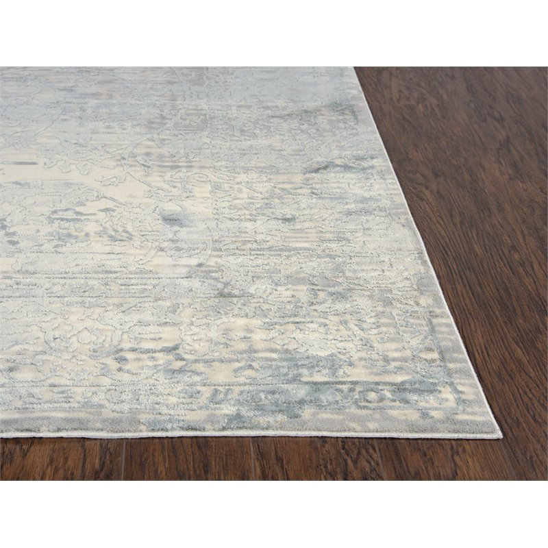 Alora Decor Glamour 7'10"x9'10" Vine/Scroll Gray/Cream/Gray/Rust Area ...