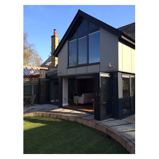 Powder coated Aluminium clad two storey steel framed extension ...