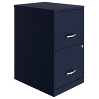 Space Solutions 18in 2 Drawer Metal File Cabinet Navy - Contemporary ...