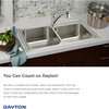 Elkay Dayton Stainless Steel 25"x22"x10-1/4" Top Mount Sink DPC12522103 ...