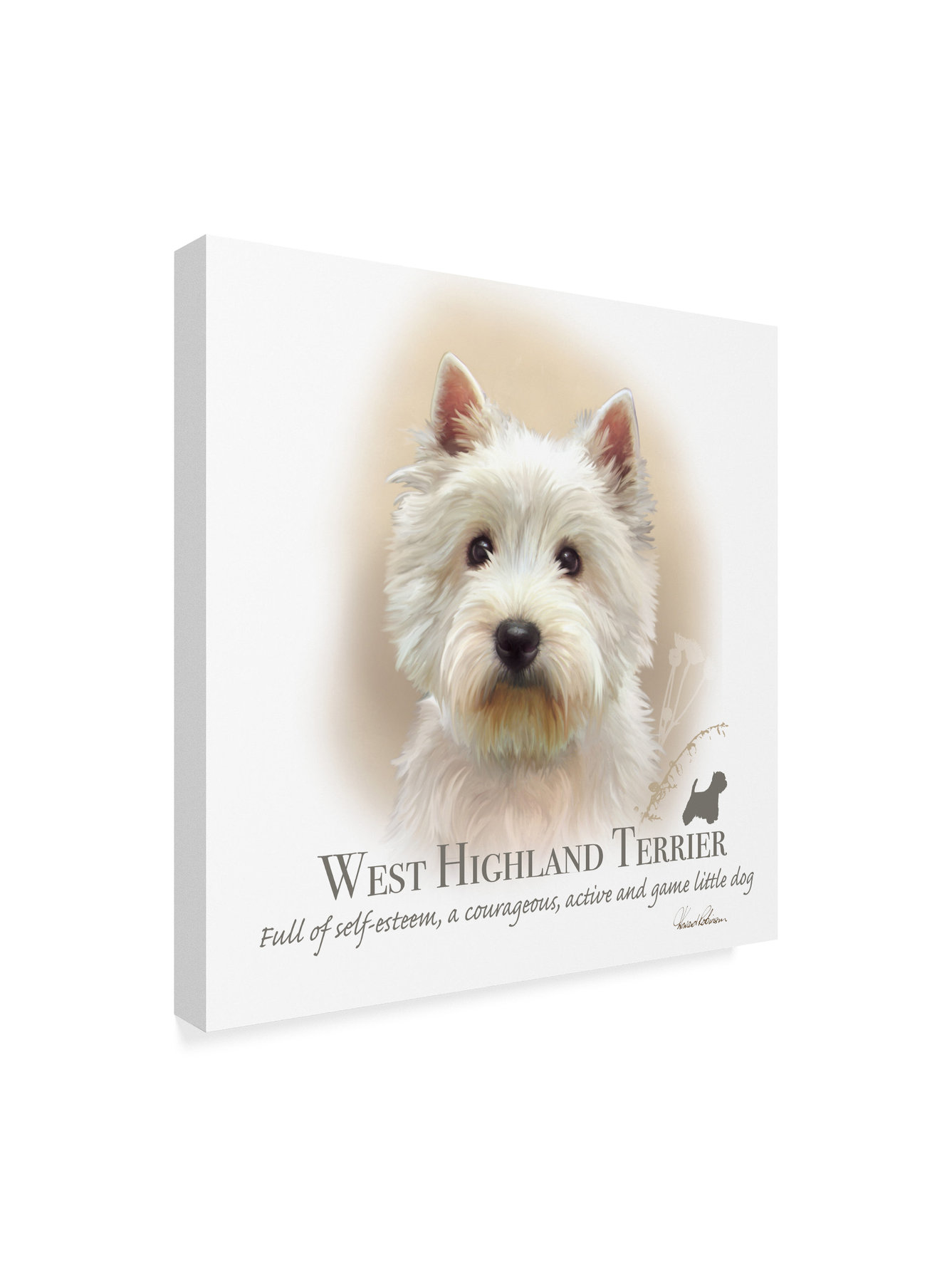 "West Highland Terrier" by Howard Robinson, Canvas Art, 24"x24 ...