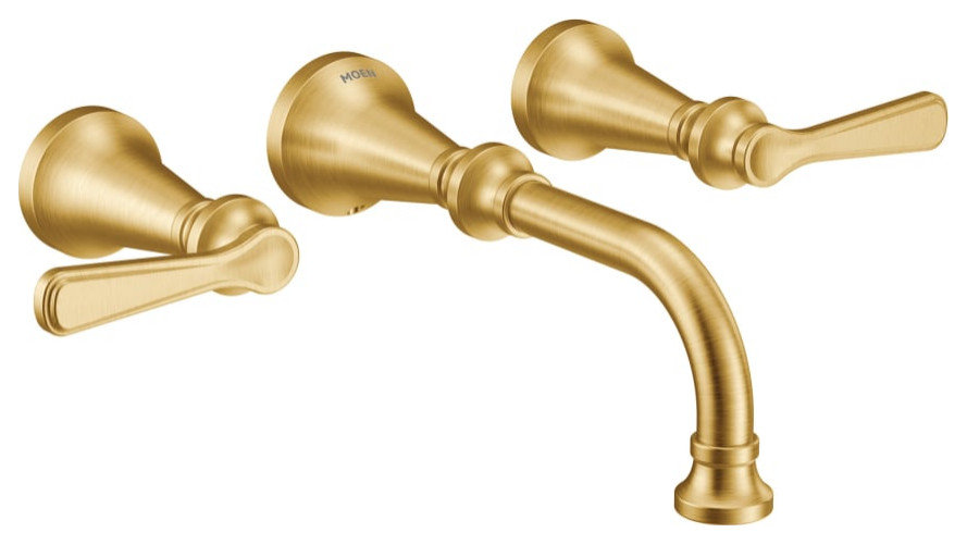 Moen TS44104BG Colinet 1.2 GPM Wall Mounted Widespread Bathroom Faucet ...