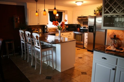 Before and after our remodel of 1983 kitchen.
