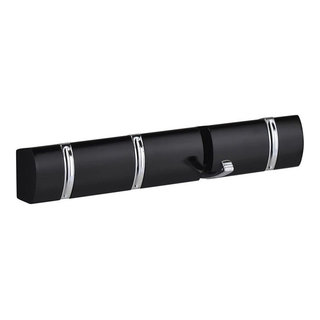 IN Room Furniture Designs Modern Pine Wood Wall Cloth Hanger in Black ...