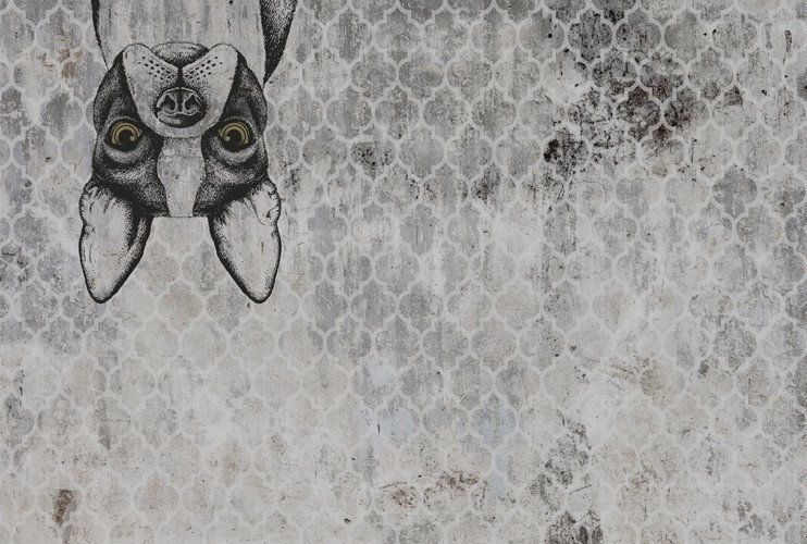 Classic Pug Mural Wallpaper, 8 Panels - Contemporary - Wallpaper - by ...