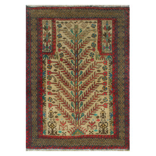 Fine Vintage Distressed Allyssa Beige/Rust Runner, 2'4x3'4, 2'4x3'4 ...