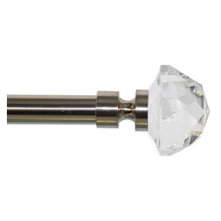 Versailles 30"-78" Rod Set With Gem Acrylic Finial Brushed Nickel ...