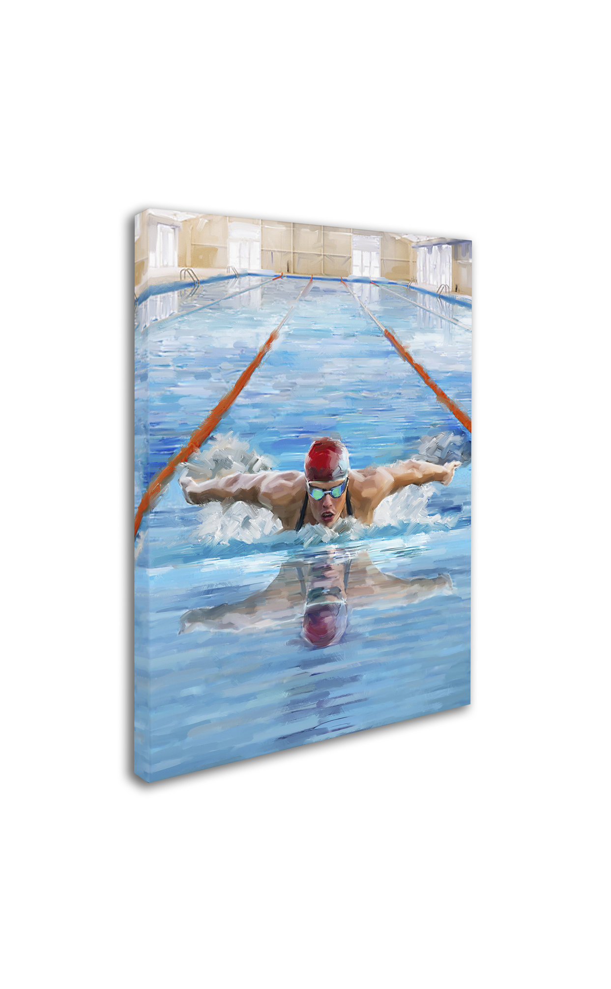 The Macneil Studio 'Swimming' Canvas Art, 19"x14" - Contemporary ...