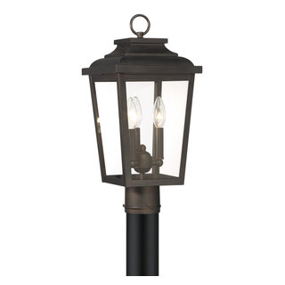 Irvington Manor Three Light Post Mount, Chelesa Bronze - Transitional ...