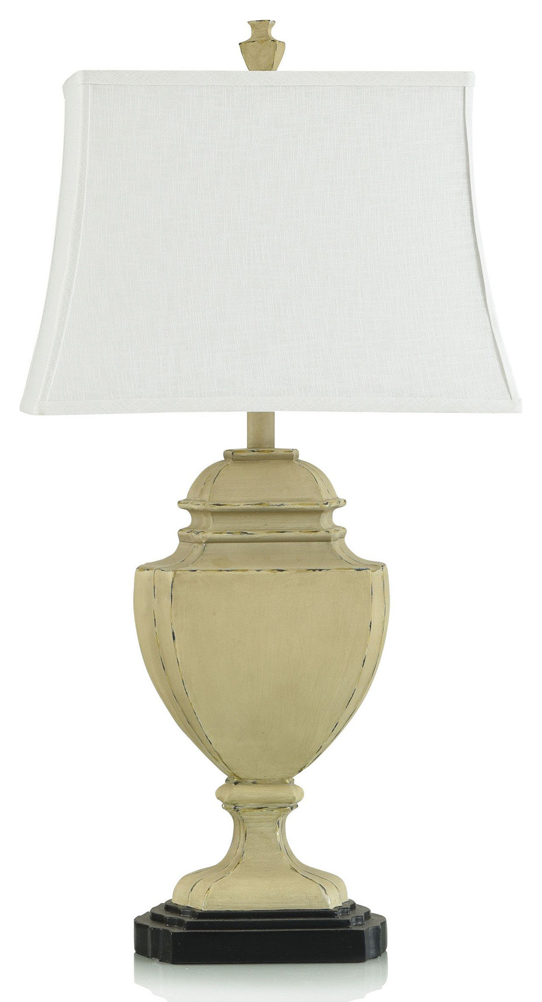 Tuscany Cream Table Lamp Antique Brushed Polyresin Body White Shade ...