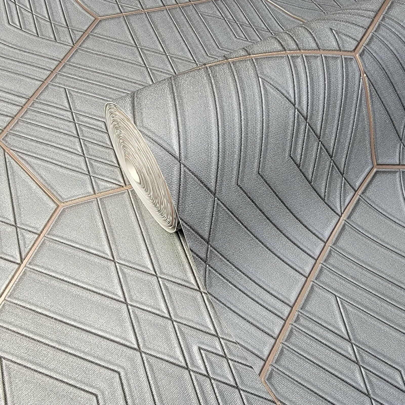 Lamborghini geometric Hexagon heavy textured gray bronze metallic ...