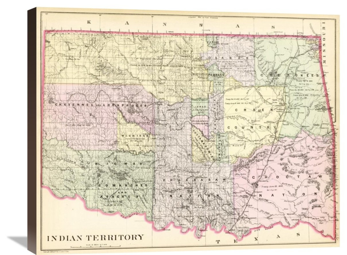 "Indian Territory, 1890" Canvas Giclee by Samuel Augustus Mitchell, 16 ...