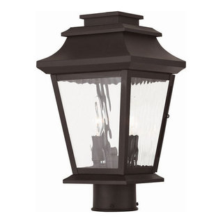 2 Light Outdoor Post Top Lantern-Bronze Finish - Outdoor - Post Lights ...