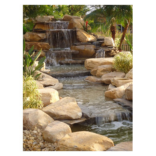 Rock Waterfalls in the Landscape - Tropical - Landscape - Miami - by ...