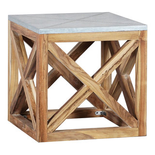 ELK HOME 7118505 Tin Top Nantucket Side Table - Industrial - Side ...