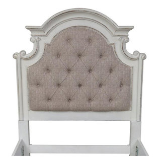 Magnolia Manor White Twin Uph Panel Headboard - French Country ...