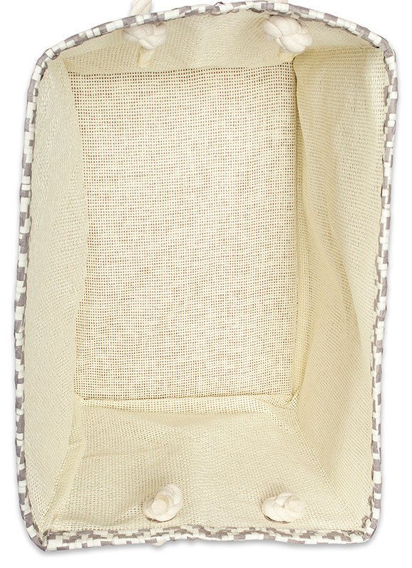 DII Burlap Bin Border Black Rectangle Large 18x12x15" - Contemporary ...