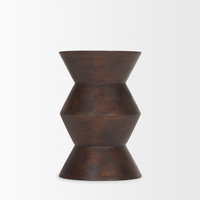 Odessa Dark Brown Wood Side Table - Rustic - Side Tables And End Tables ...