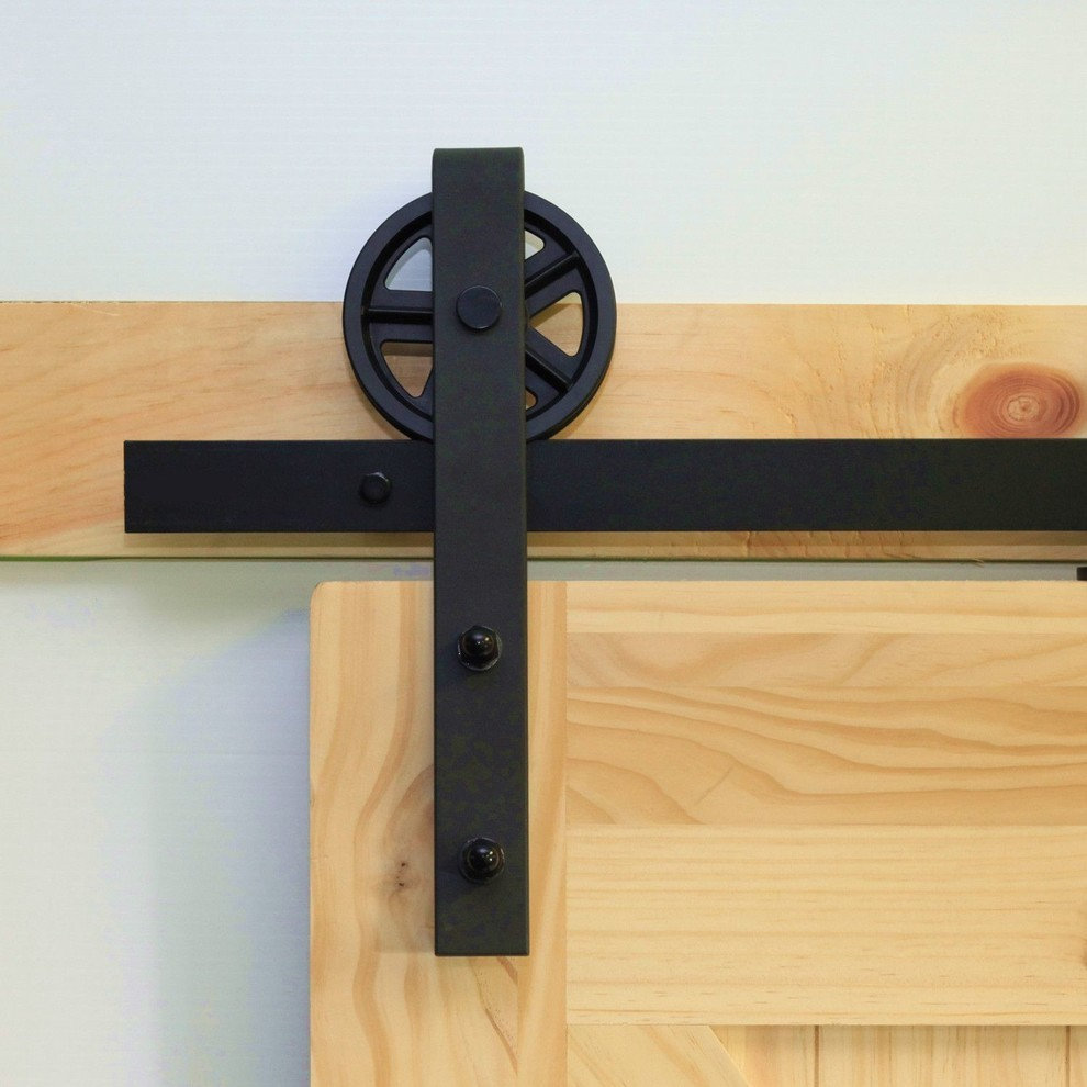 Sliding Barn Door Hardware Kit, Big Wheel Design, 16FT - Traditional ...