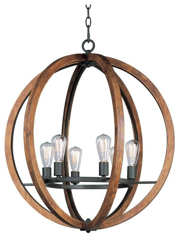 Maxim Bodega Bay 6-Light Chandelier, Anthracite - Transitional ...