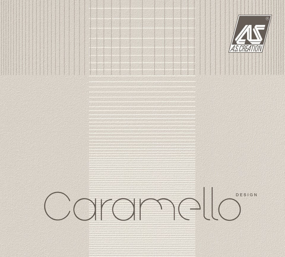 Caramello, Simple Caramel Striped Floral Wallpaper Wall Decor, Sample ...