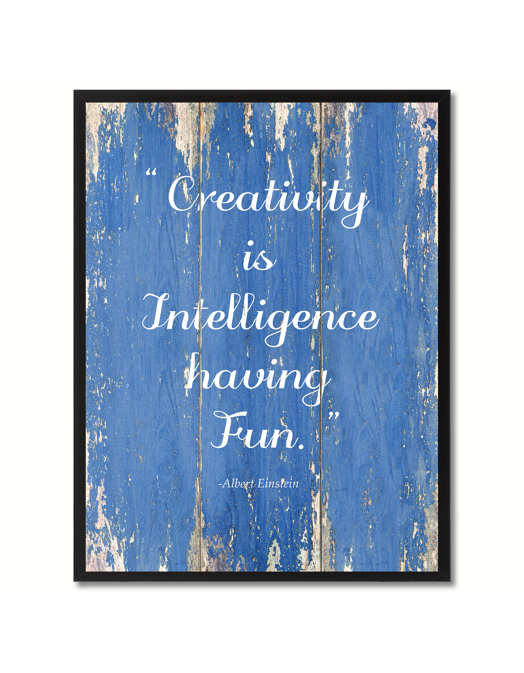 Creativity Is Intelligence Albert Einstein Quote, Canvas, Picture Frame ...