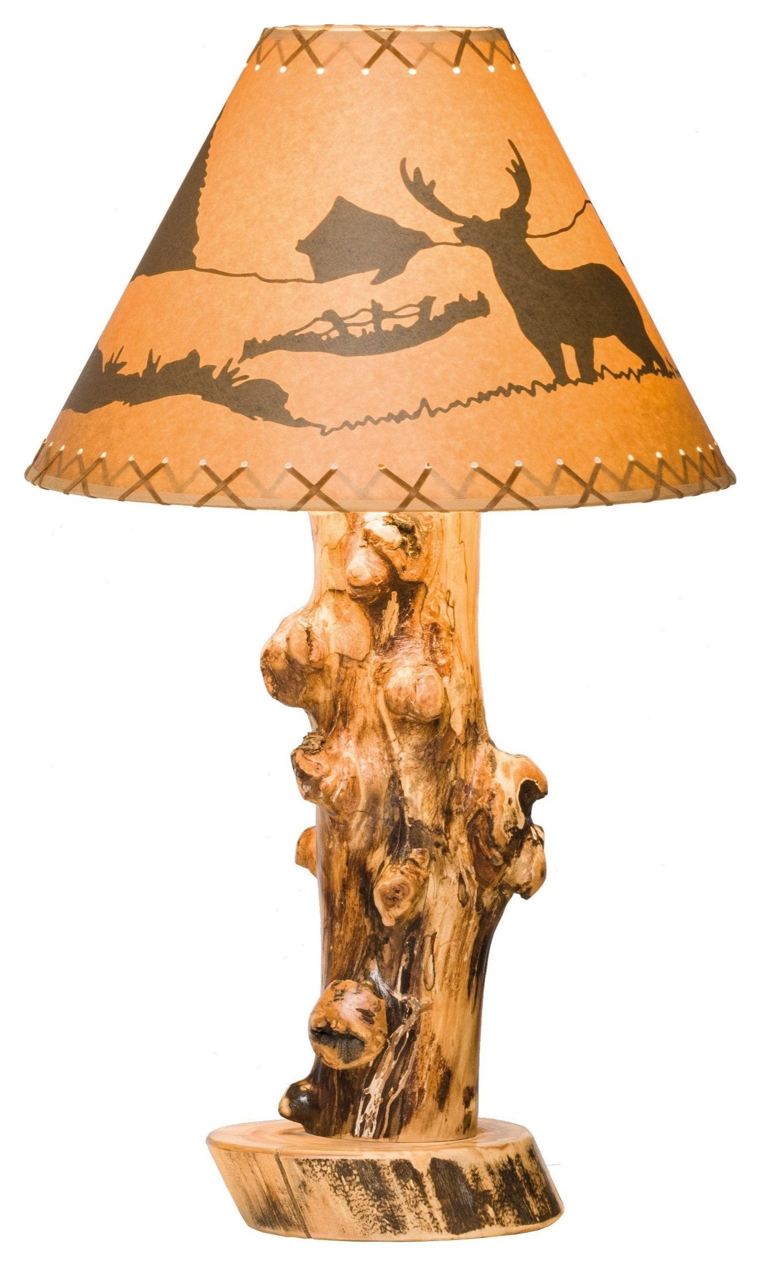 Rustic Aspen Log Table Lamp - Rustic - Table Lamps - by Furniture Barn USA | Houzz
