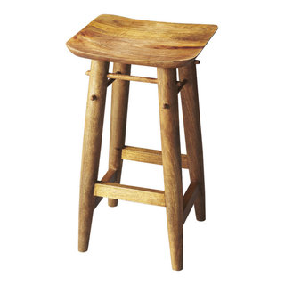 Lotus Solid Wood Bar Stool, 3337290 - Midcentury - Bar Stools And ...