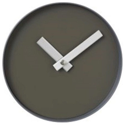 Blomus Rim Wall Clock 16In Tarmac Grey Face with Steel, Grey Rim ...